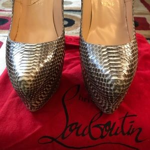 Christian Louboutin | Shoes | Christian Louboutin Daffodil Snakeskin ...